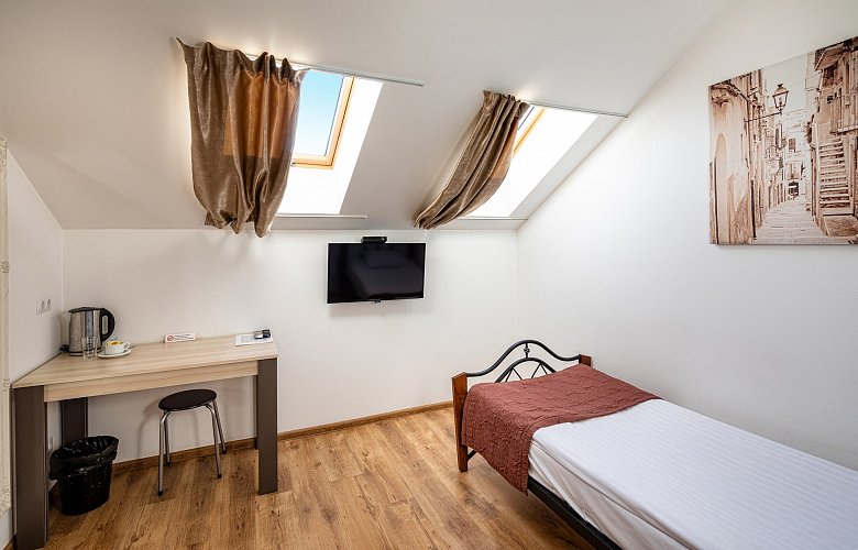 Standarta vienvietīgs numurs - viesnīcā Biplan, Daugavpils